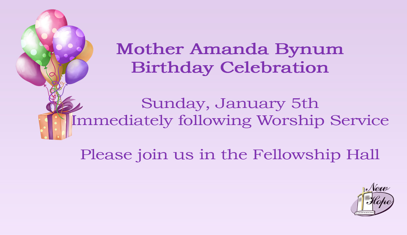 Birthday – New Hope Missionary Baptist Church