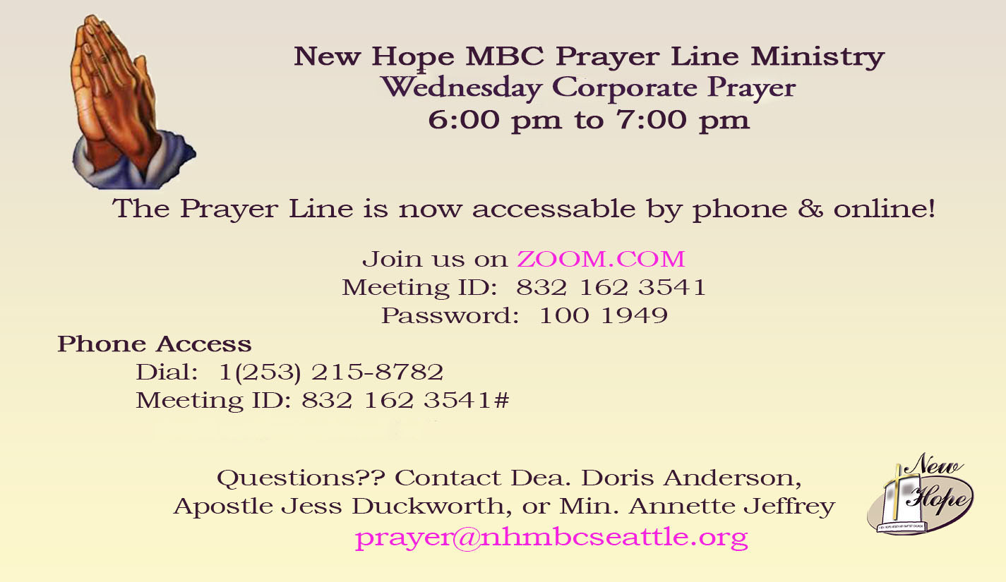 Prayer Line5 – New Hope Missionary Baptist Church