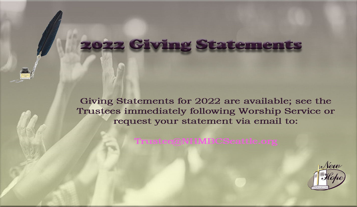 GiveStatement – New Hope Missionary Baptist Church